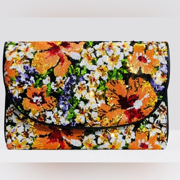 Bags | Multi Colored Sequined Oversize Clutch Definite Fashion ...